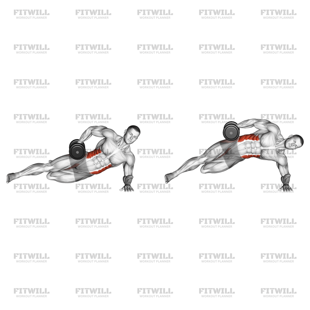 Dumbbell Side Bridge With Bent Leg: Exercise Guide, Video, Techniques ...