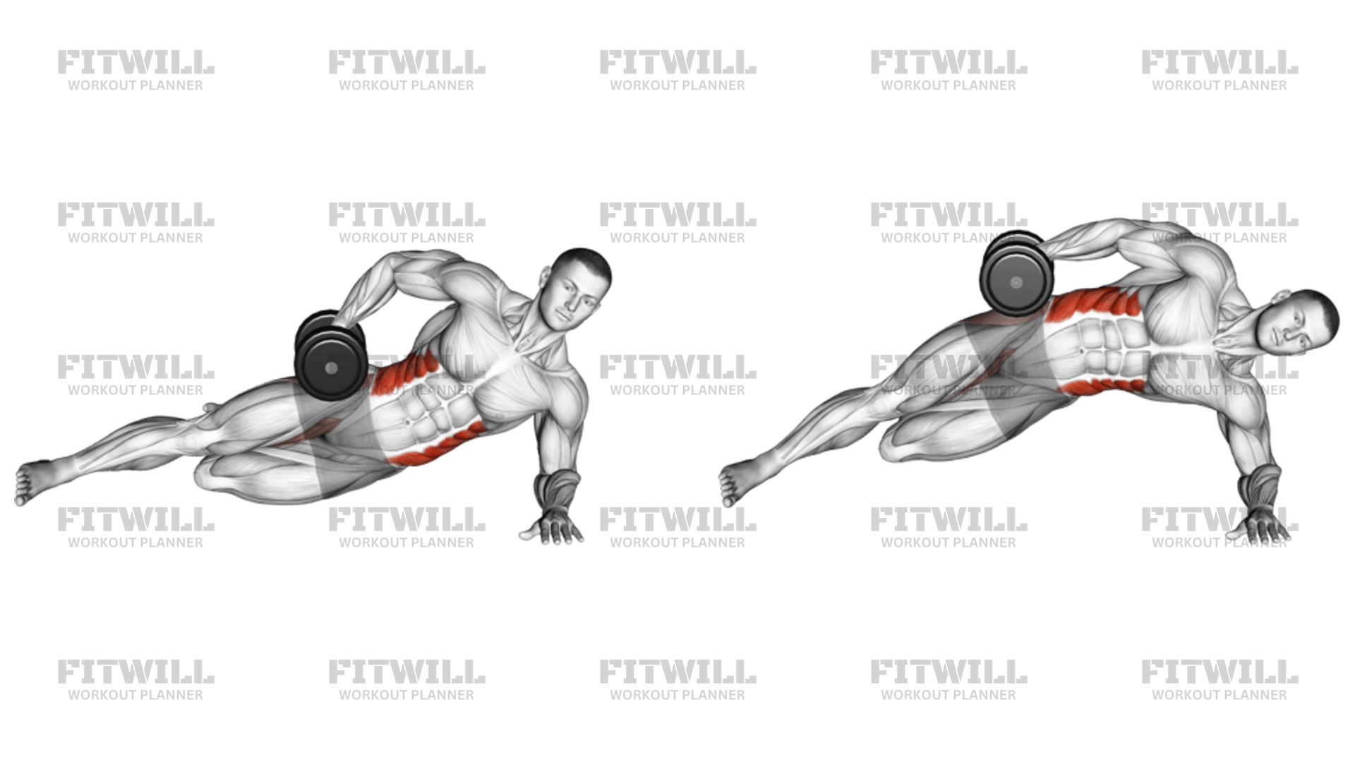 Dumbbell Side Bridge With Bent Leg: Exercise Guide, Video, Techniques ...