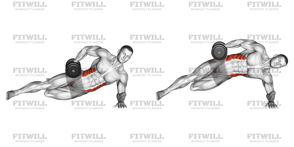Dumbbell Side Bridge With Bent Leg: Exercise Guide, Video, Techniques ...