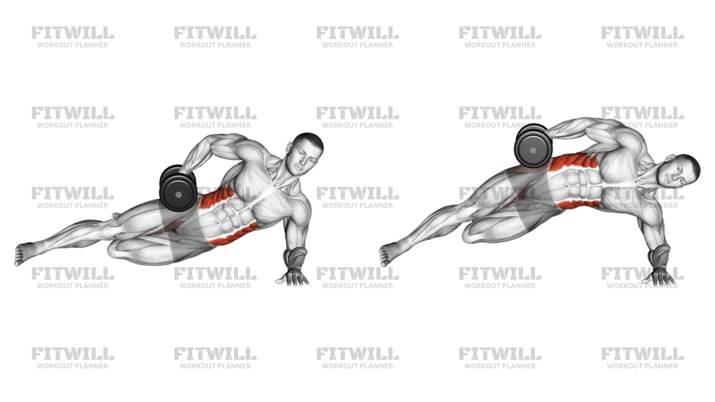 Dumbbell Side Bridge With Bent Leg: Exercise Guide, Video, Techniques ...
