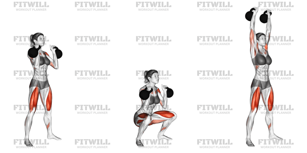 Kettlebell Thruster: Exercise Guide, Techniques, Benefits, How to ...