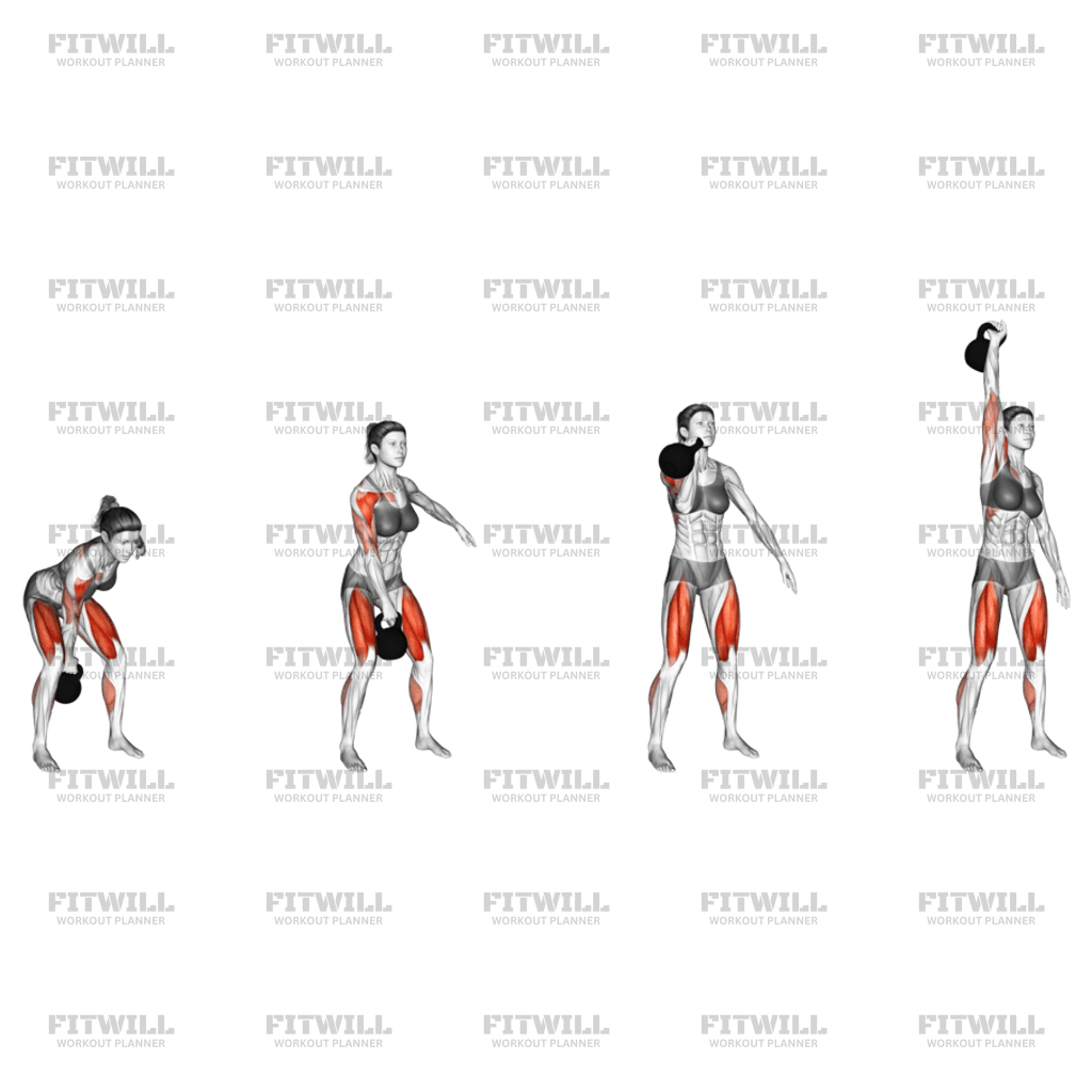 Kettlebell Single Arm Clean And Press: Exercise Guide, Techniques ...