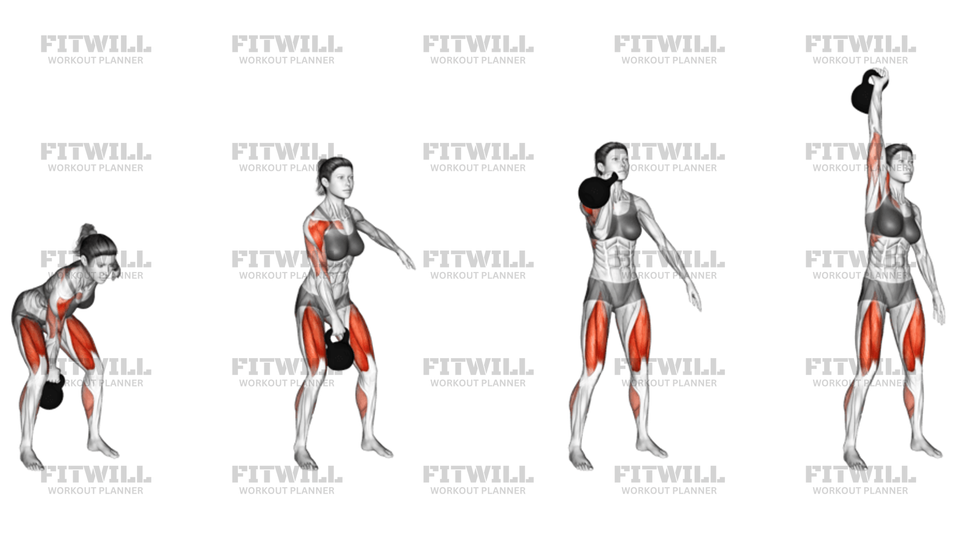 Kettlebell Single Arm Clean And Press: Exercise Guide, Techniques, Benefits, How to, Muscles ...