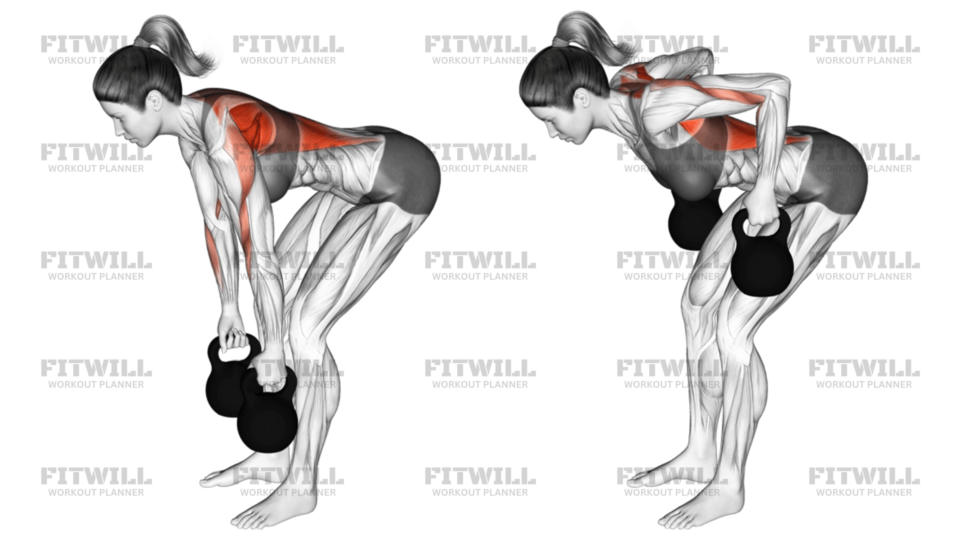 Kettlebell Bent-Over Row: Exercise Guide, Techniques, Benefits, How to, Muscles Worked, Tips ...