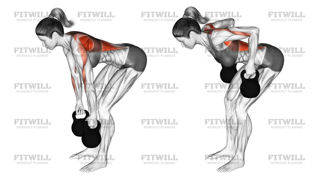 Remo Inclinado Con Kettlebell: Guía de Ejercicios, Técnicas, Beneficios ...