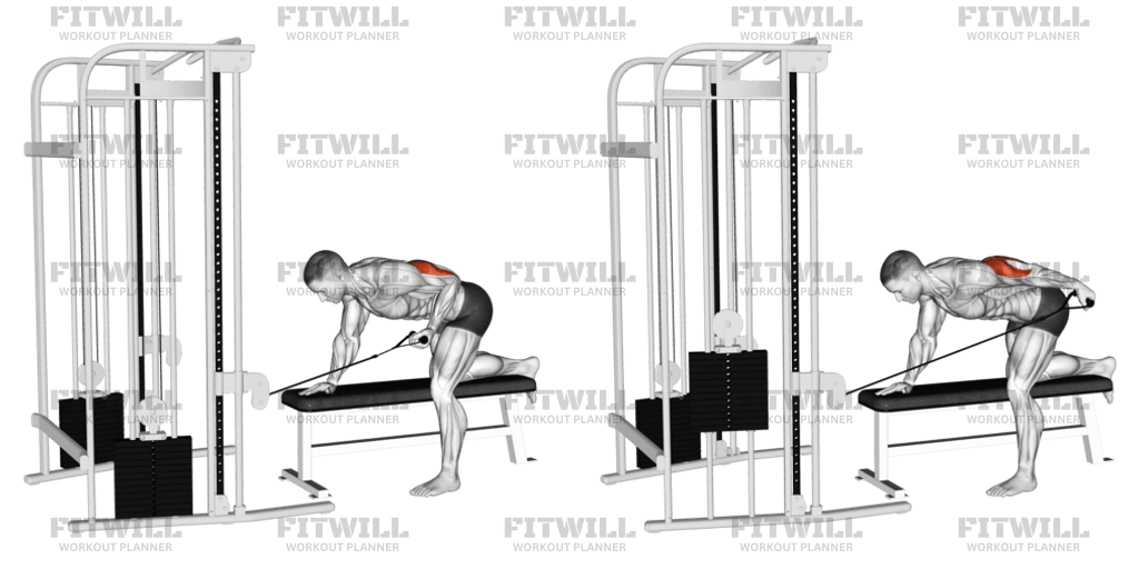 Cable Bent-Over Single Arm Kickback: Exercise Guide, Techniques ...