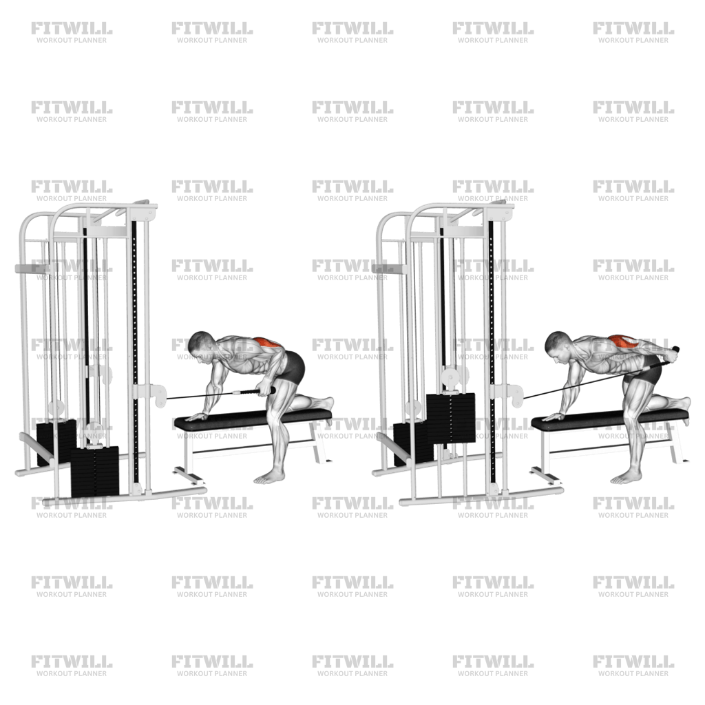 Cable Bent-Over Single-Arm Neutral Grip Kickback With Rope Attachment ...