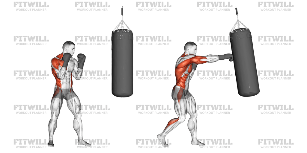 Boxing Right Cross (with Boxing Bag): Exercise Guide, Techniques ...