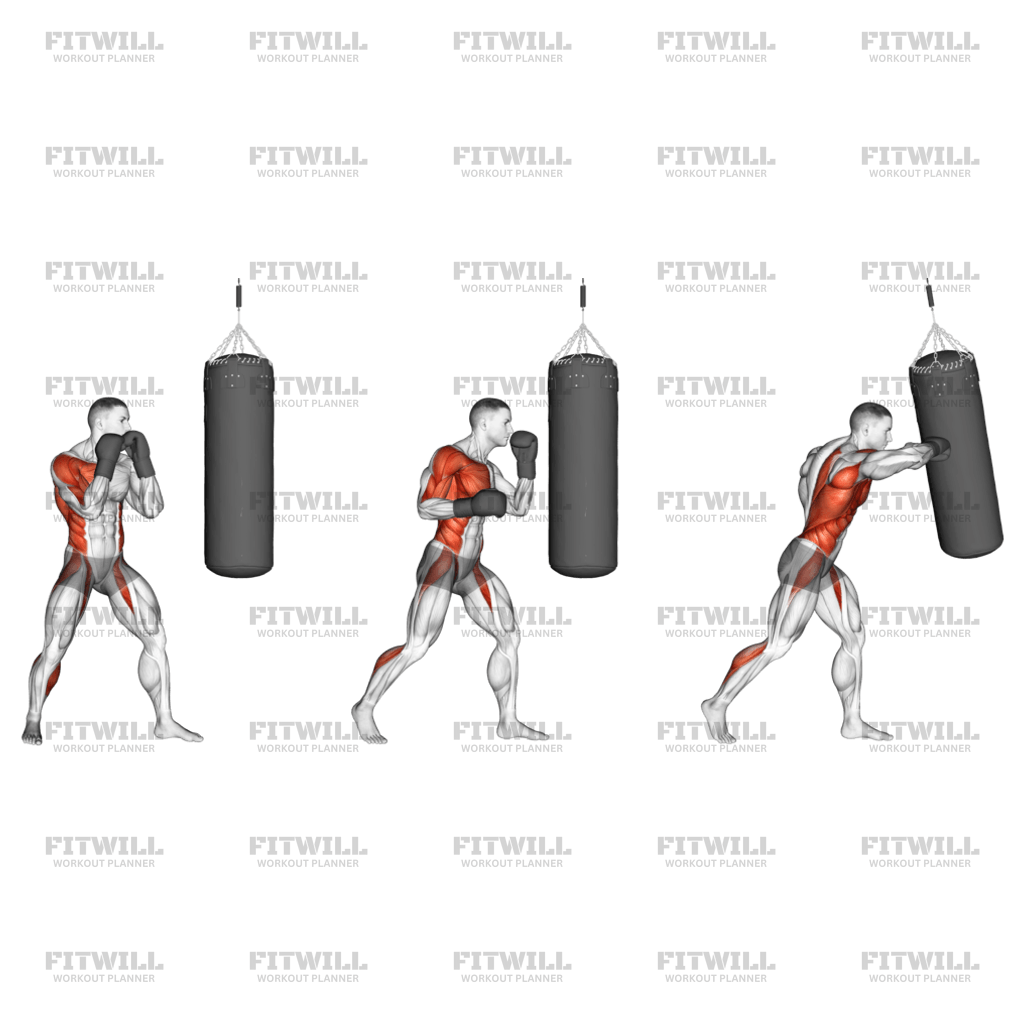 Crochet Droit De Boxe (avec Sac De Frappe): Guide d'exercice ...