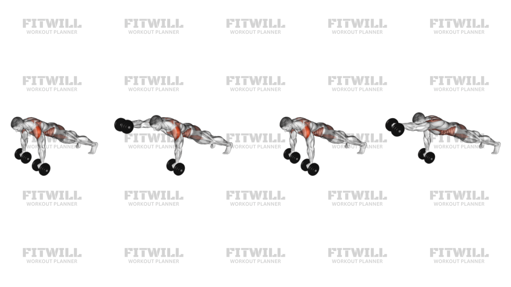 Dumbbell Front Plank Arm Raise: Exercise Guide, Video, Techniques ...