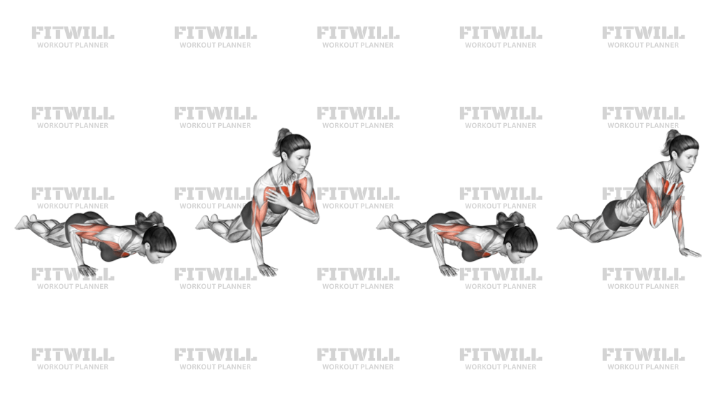 Kneeling Shoulder Tap Push-up: Exercise Guide, Video, Techniques ...