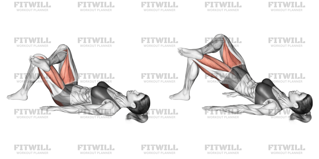 Leg Over Knee Glute Bridge: Exercise Guide, Video, Techniques, Benefits ...