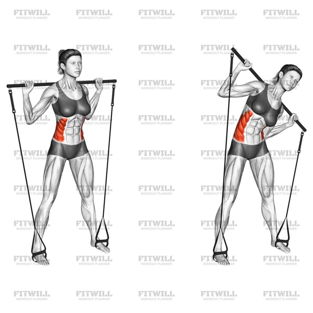 Bar Band Standing Side Bend: Exercise Guide, Techniques, Benefits, How to, Muscles Worked, Tips ...