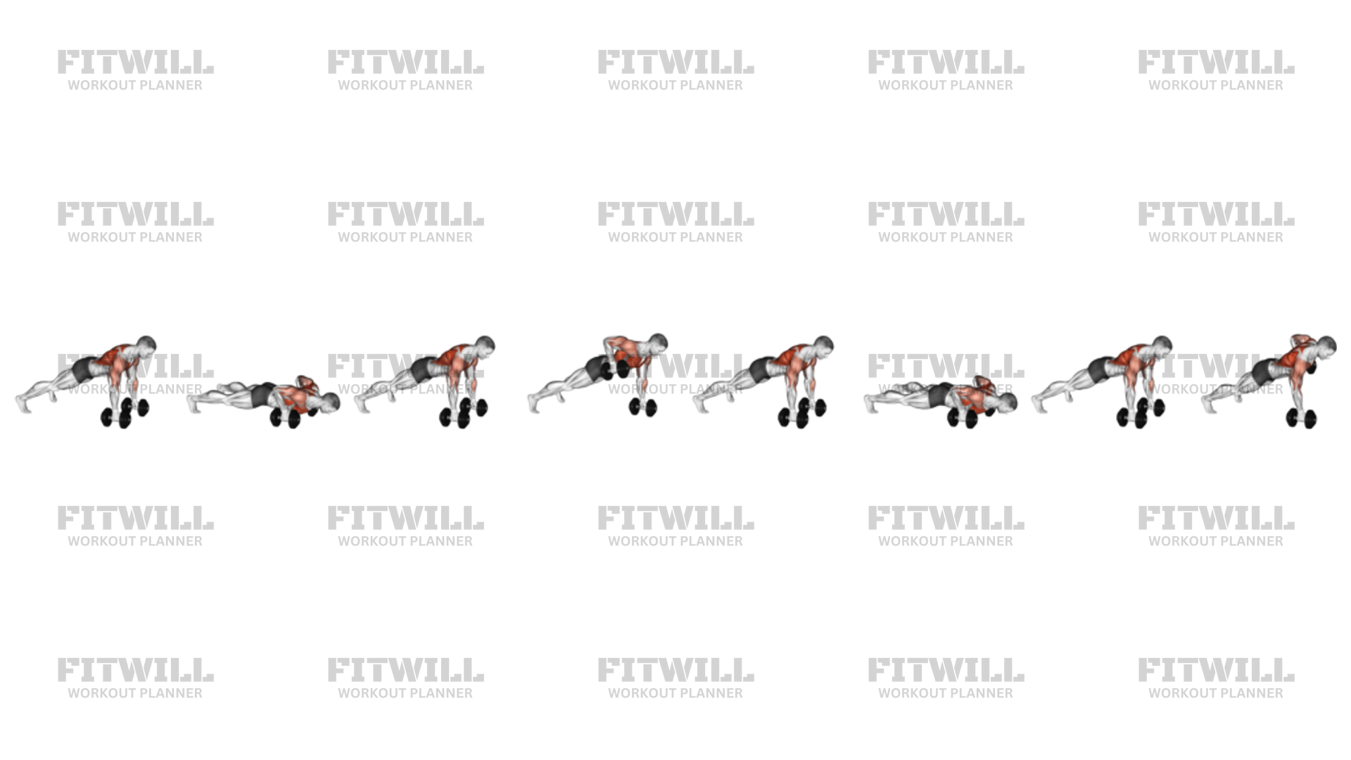 Dumbbell Deep Push-up And Renegade Row: Exercise Guide, Video ...