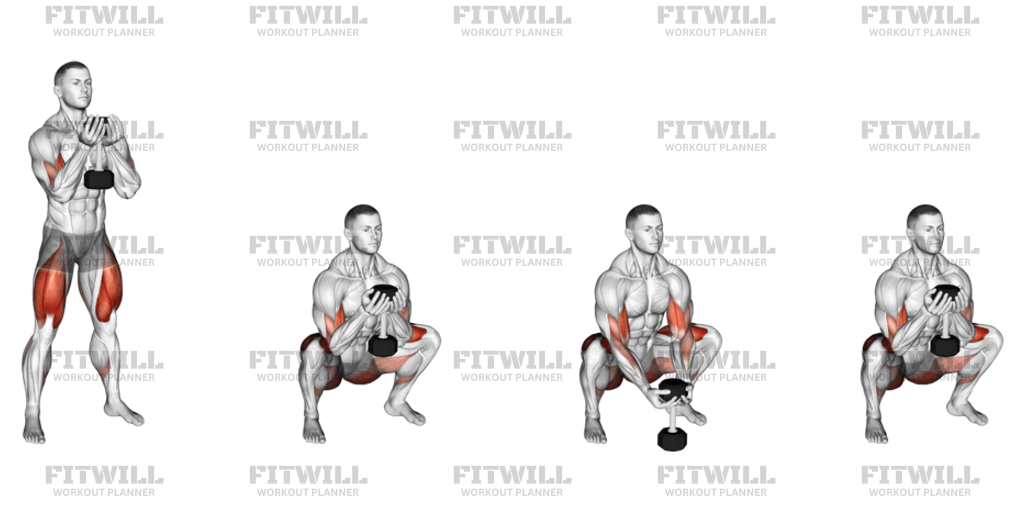 Dumbbell Goblet Squat And Biceps Curl: Exercise Guide, Techniques ...