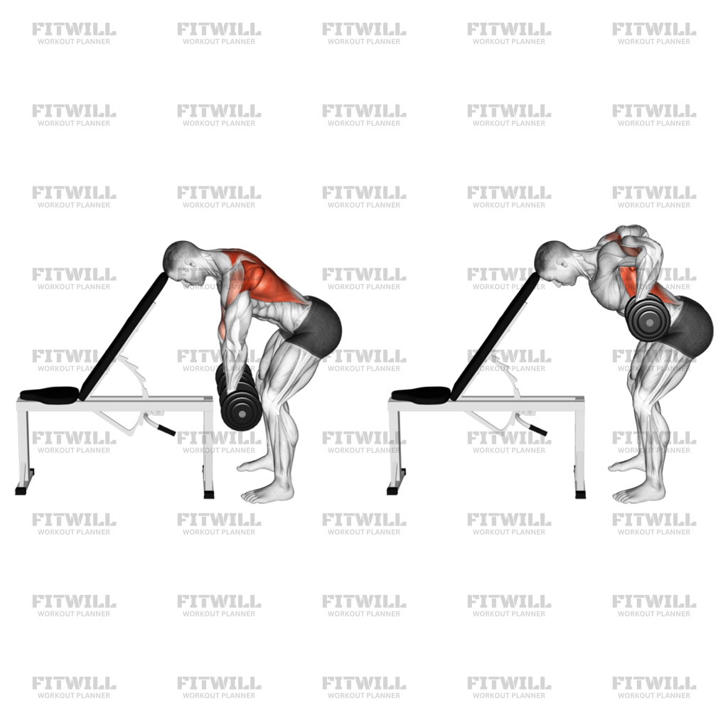 Dumbbell Incline Head Supported Row: Exercise Guide, Techniques ...
