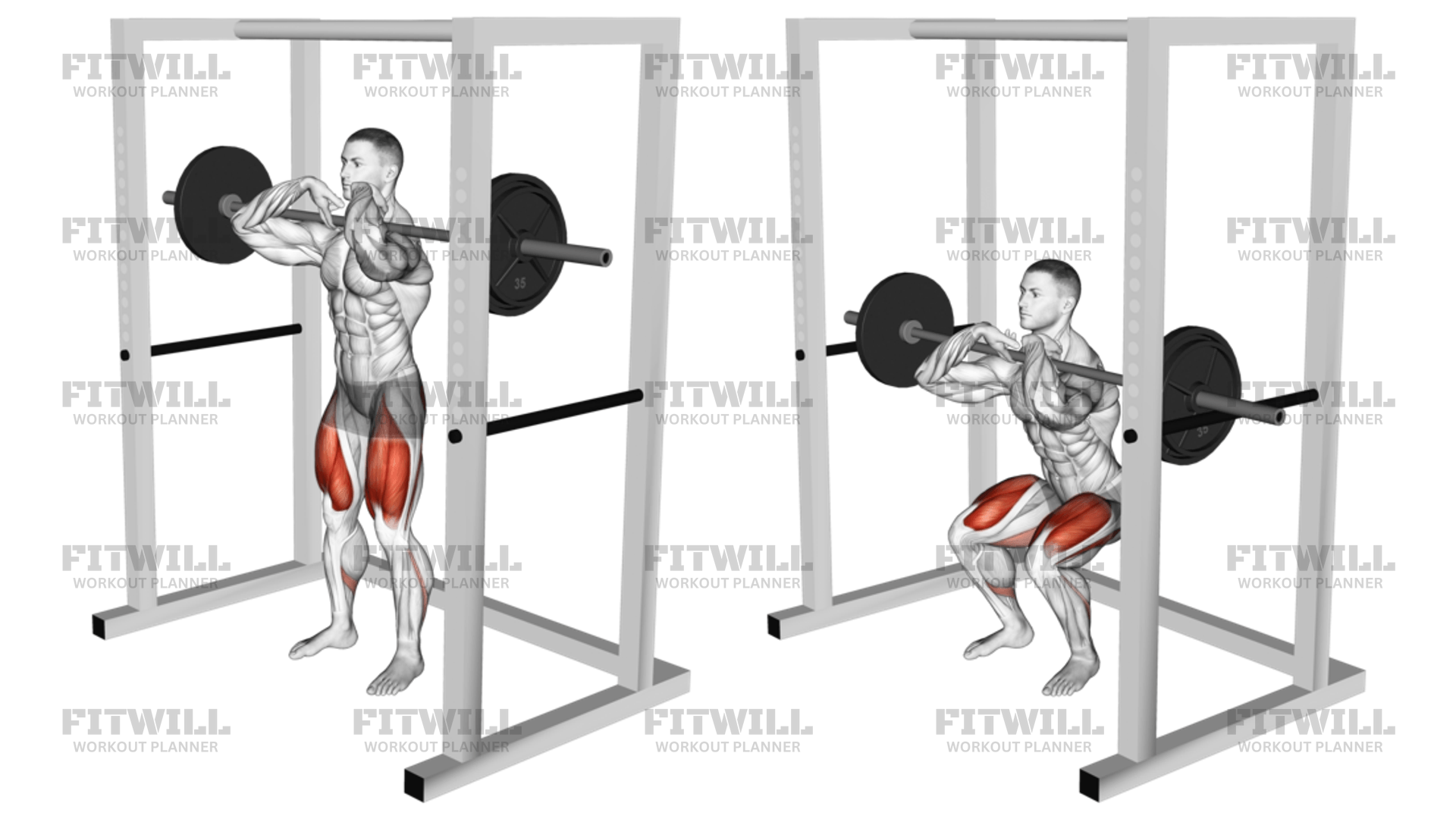 Barbell Pin Front Squat: Exercise Guide, Video, Techniques, Benefits ...