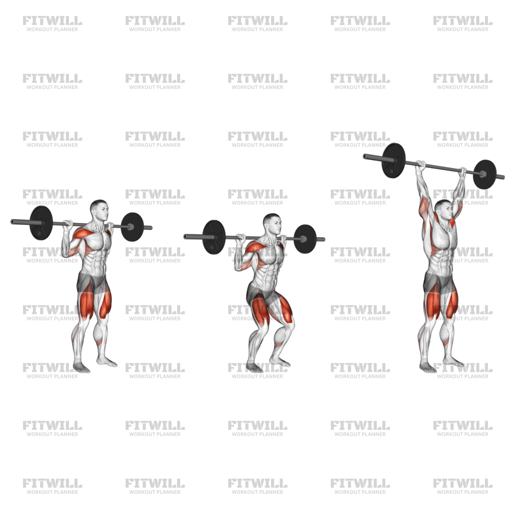 Barbell Behind The Back Push Press: Exercise Guide, Video, Techniques, Benefits, How to, Muscles ...