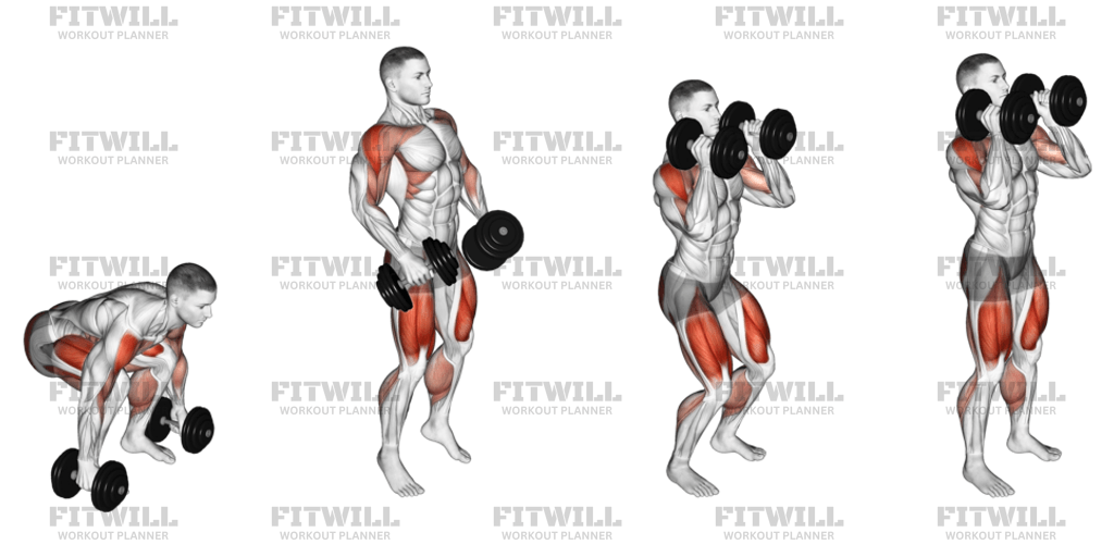 Dumbbell Power Clean: Guide, Techniques, Benefits, How to, Muscles ...