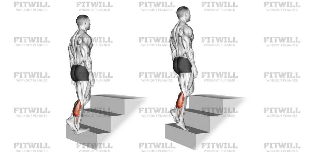 Standing Single Leg Calf Raise (On A Staircase): Exercise Guide ...