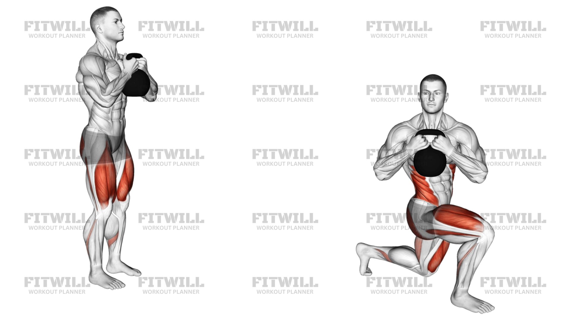 Kettlebell Lunge With Twist: Exercise Guide, Video, Techniques, Benefits, How to, Muscles Worked ...