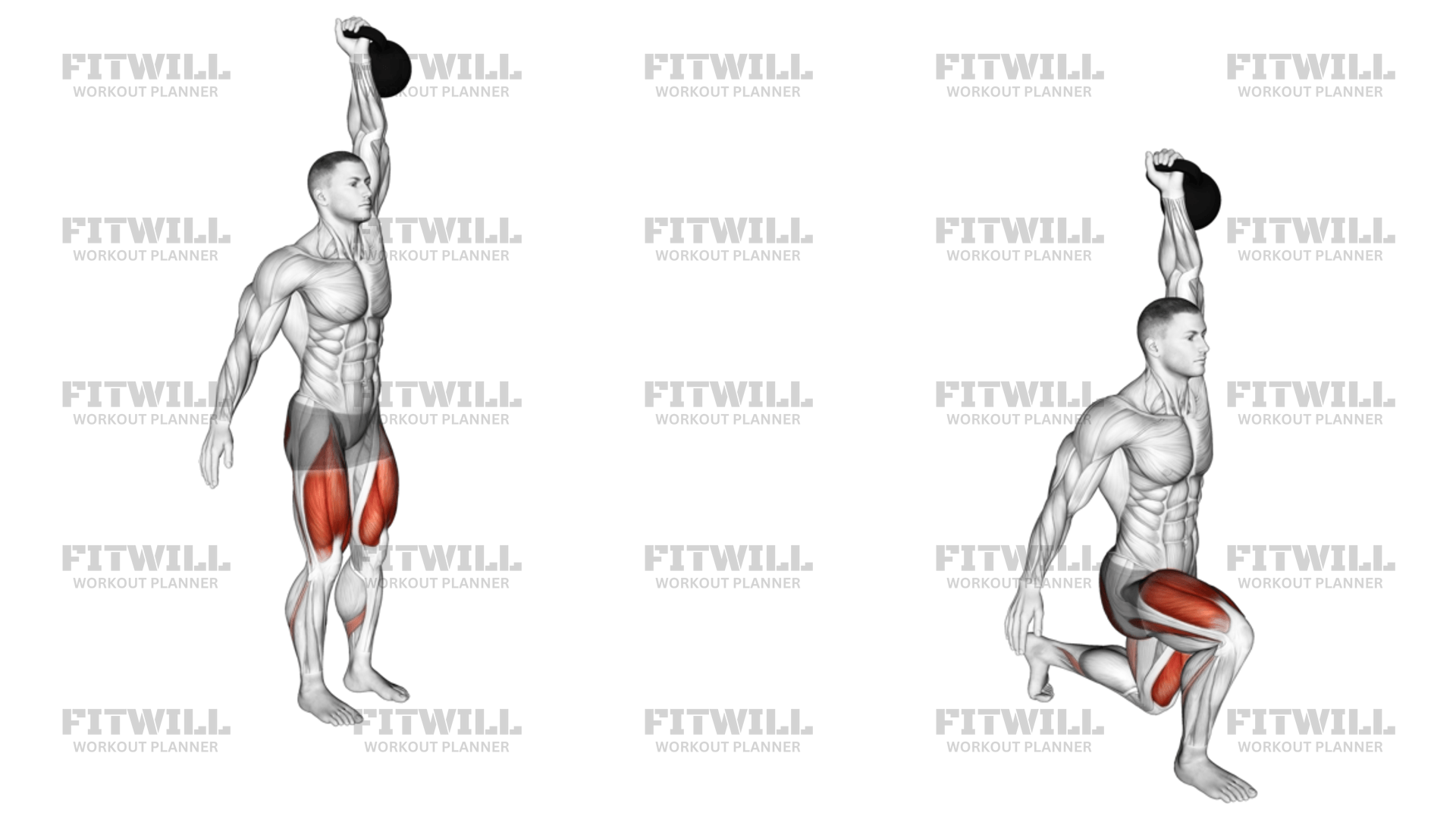 Kettlebell Single Arm Overhead Lunge: Exercise Guide, Video, Techniques, Benefits, How to ...