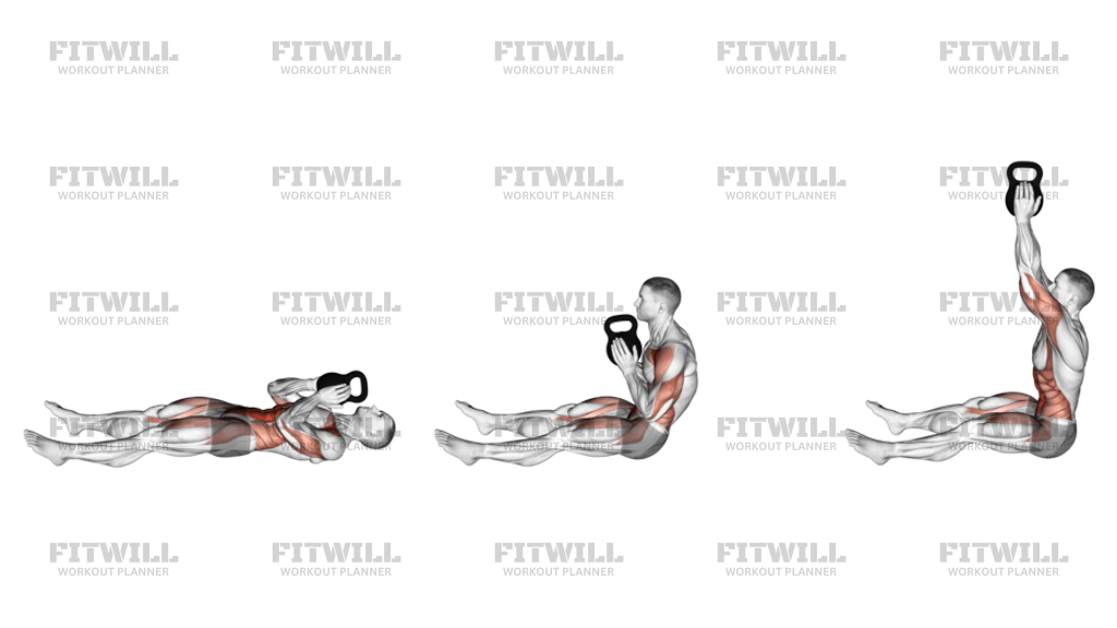Kettlebell Sit-up Press: Exercise Guide, Video, Techniques, Benefits, How to, Muscles Worked ...
