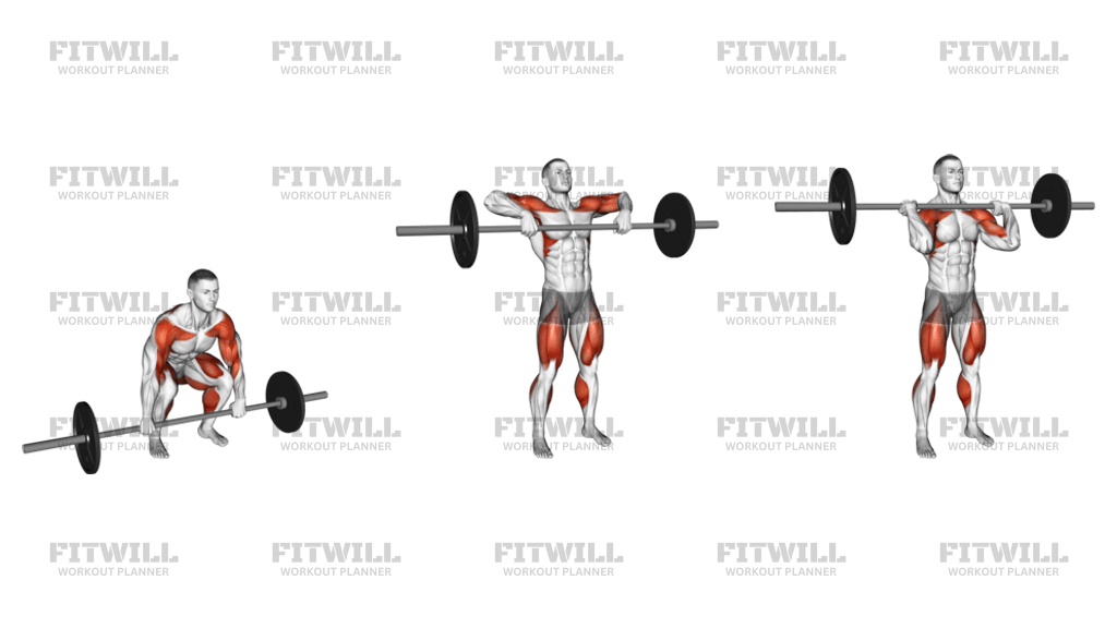 Barbell Muscle Clean: Exercise Guide, Video, Techniques, Benefits, How ...