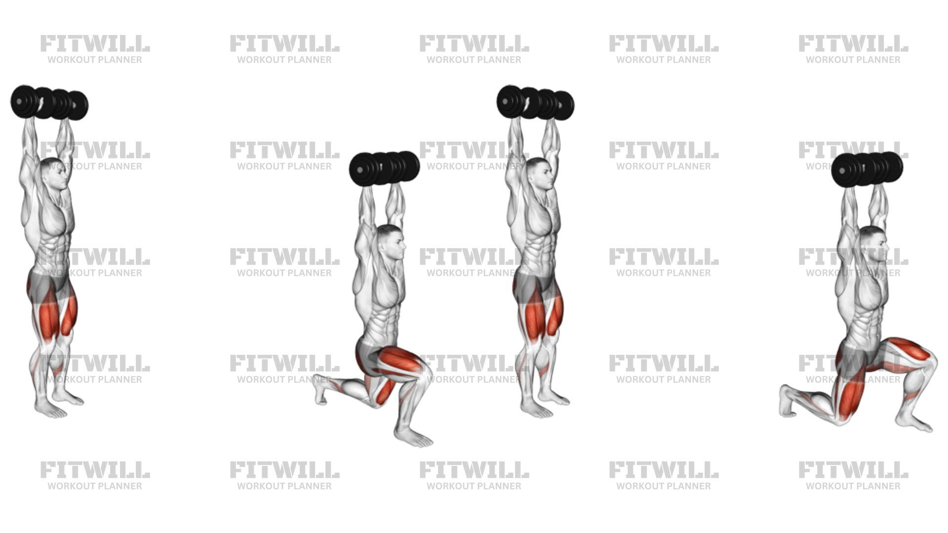 Dumbbell Overhead Lunge: Exercise Guide, Video, Techniques, Benefits ...