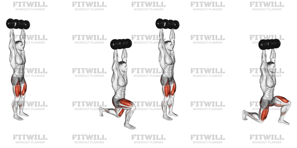 Dumbbell Overhead Lunge: Exercise Guide, Video, Techniques, Benefits ...
