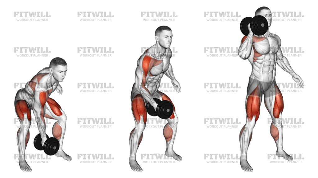 Dumbbell Single Power Clean: Exercise Guide, Video, Techniques ...