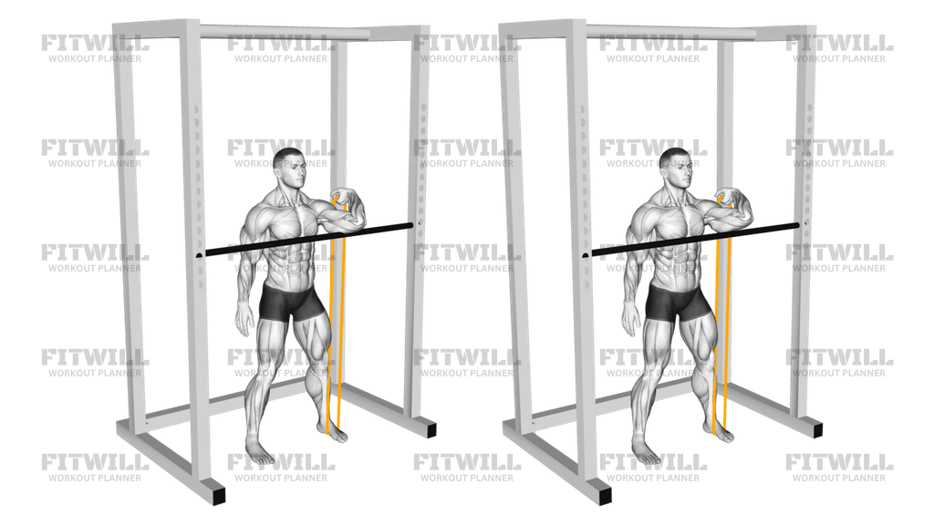 How to do Resistance Band Assisted Front Rack Stretch: Techniques ...