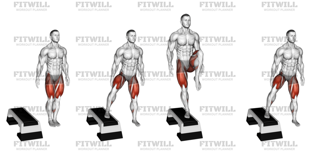 Lateral Step-Up With Knee Drive: Exercise Guide, Video, Techniques ...