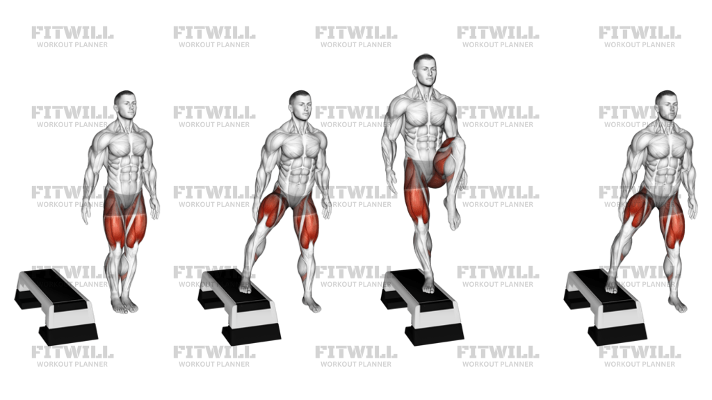 Lateral Step-up With Knee Drive: Exercise Guide, Video, Techniques ...