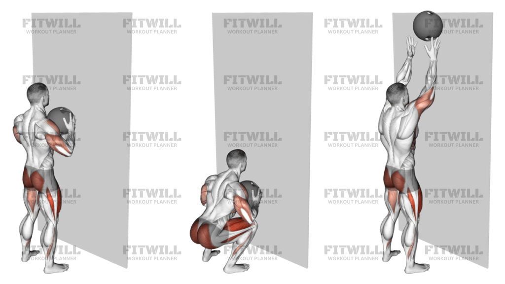 Medicine Ball Throw Squat With Wall: Exercise Guide, Video, Techniques ...