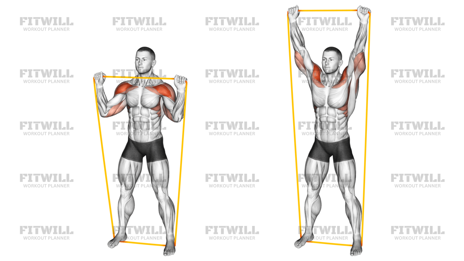 Resistance Band Overhead Shoulder Press: Exercise Guide, Video, Techniques, Benefits, How to ...