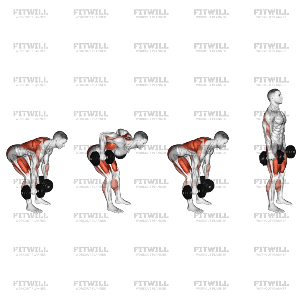 Dumbbell Deadlift Bent Over Row: Exercise Guide, Techniques, Benefits ...