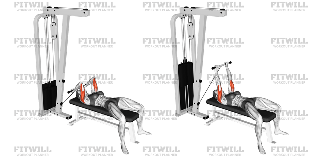 Cable Lying Triceps Extension (Low): Exercise Guide, Video, Techniques ...