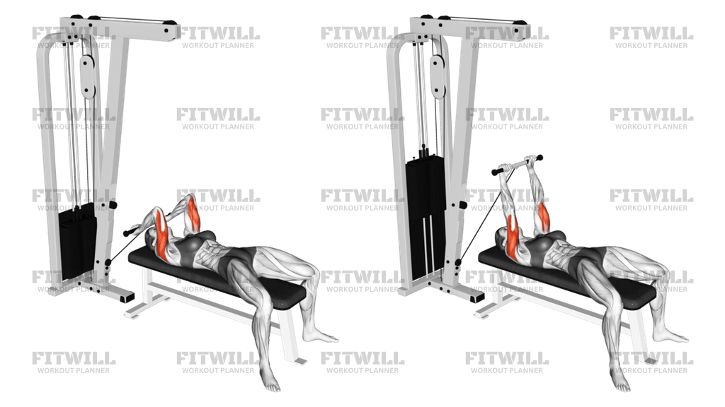 Cable Lying Triceps Extension (Low): Exercise Guide, Video, Techniques ...