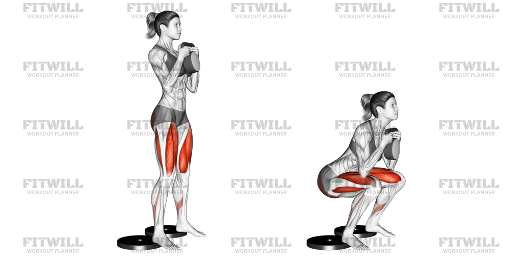 Sentadilla Completa Con Kettlebell Desde Déficit: Guía de Ejercicios ...