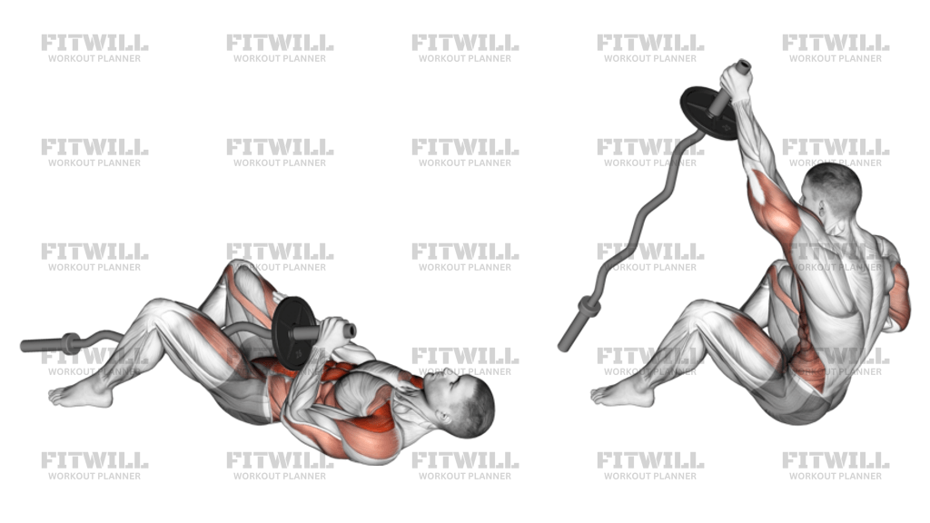 EZ-Bar Shoulder Press Sit-up: Exercise Guide, Techniques, Benefits, How ...