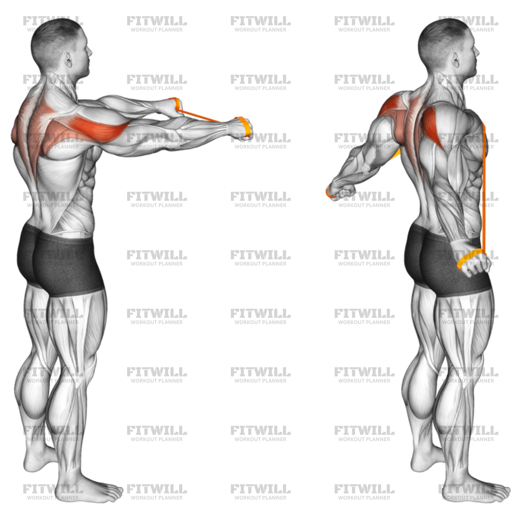 Resistance Band Pull Apart (45 Degrees): Exercise Guide, Techniques ...