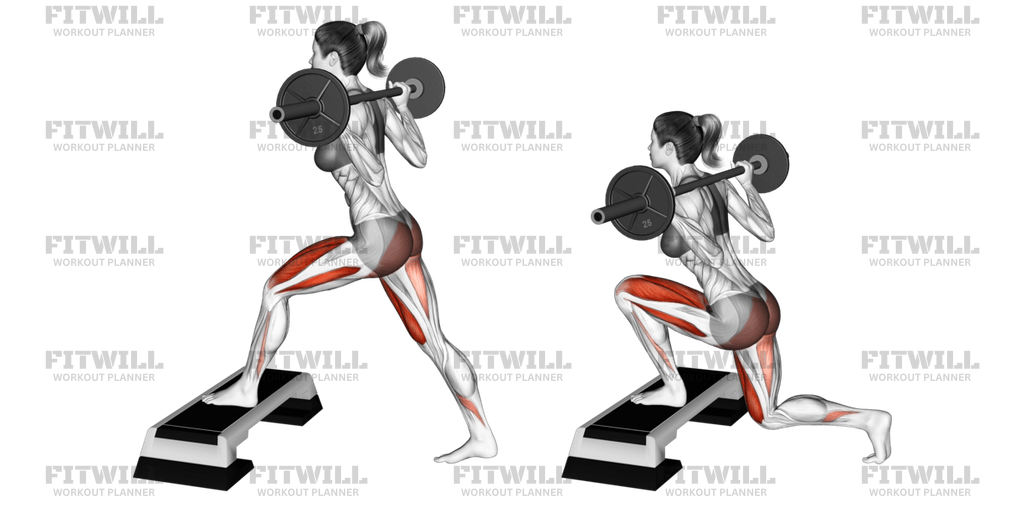 Barbell Elevated Split Squat: Exercise Guide, Techniques, Benefits, How to, Muscles Worked, Tips ...