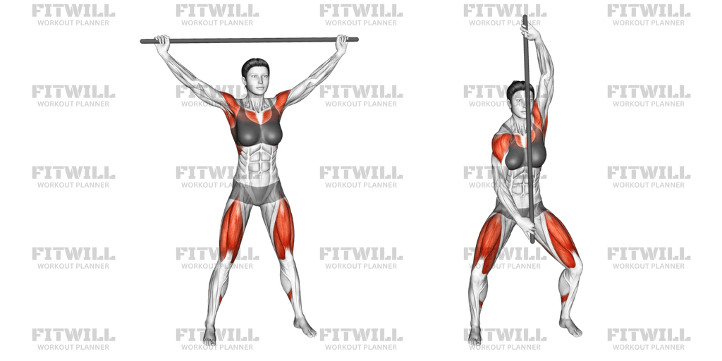 Stick Shoulders Stretch (female): Guide, Techniques, Benefits, How to ...