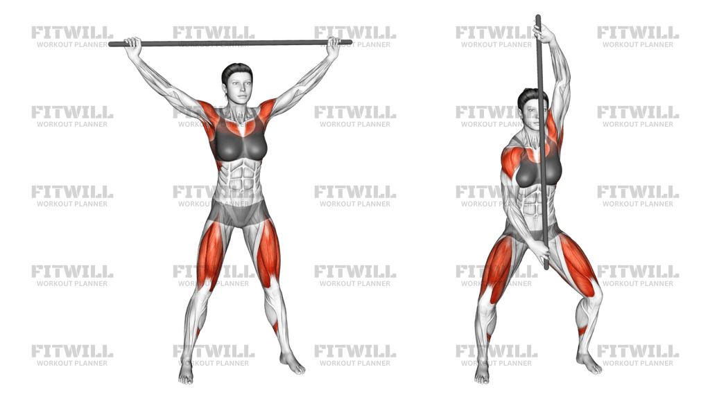 Stick Shoulders Stretch (female): Guide, Techniques, Benefits, How to ...