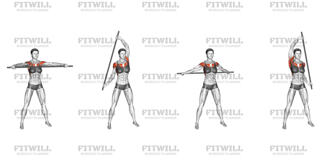 Stick Pass Around Stretch: Exercise Guide, Video, Techniques, Benefits ...
