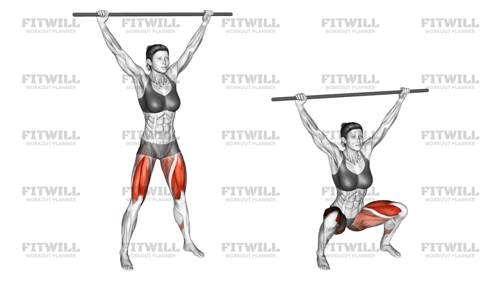 How to do Stick Overhead Full Sumo Squat Stretch: Techniques, Benefits ...