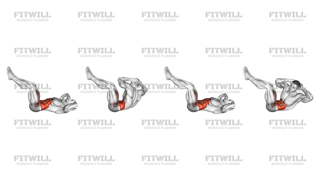 Twist Crunch (Legs Up): Exercise Guide, Video, Techniques, Benefits ...