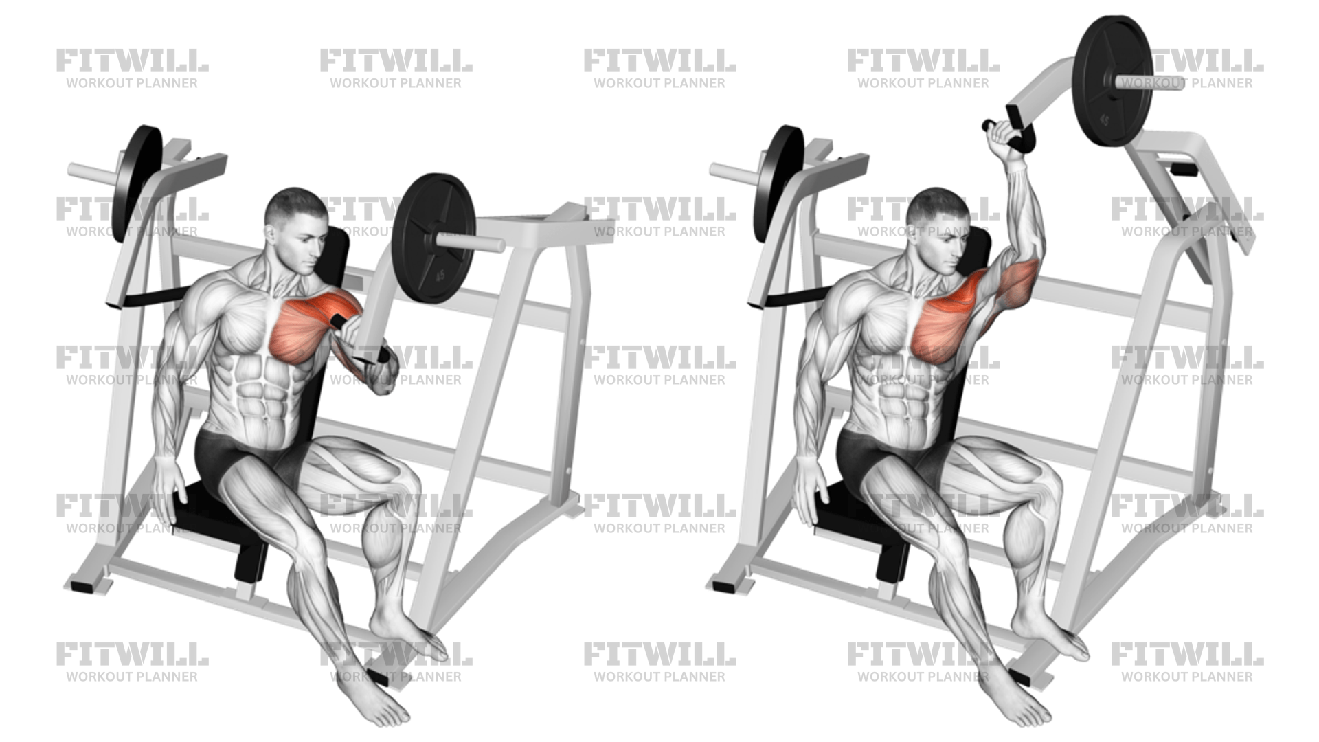 Lever One Arm Incline Chest Press (plate Loaded): Exercise Guide, Video ...
