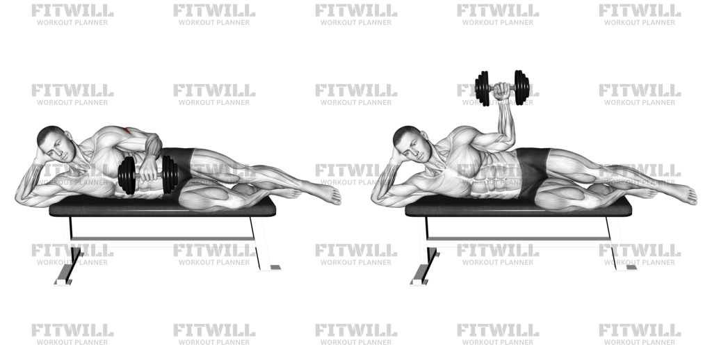 Dumbbell Side Lying External Rotation (on A Bench): Exercise Guide ...